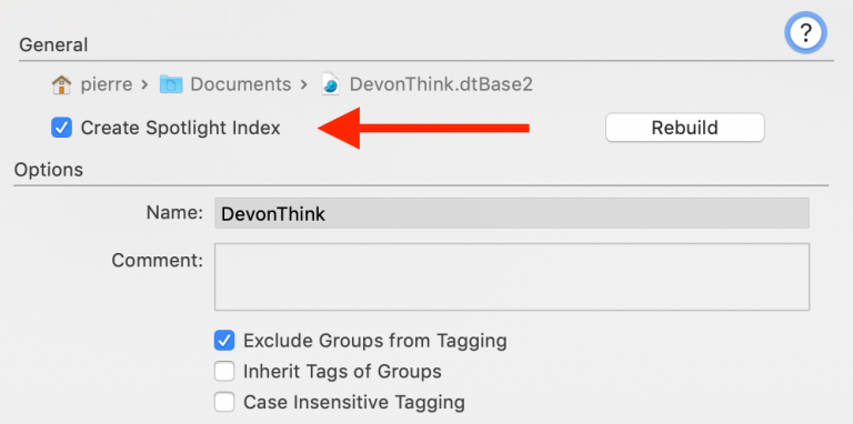 Search DEVONthink 3 Databases using HoudahSpot